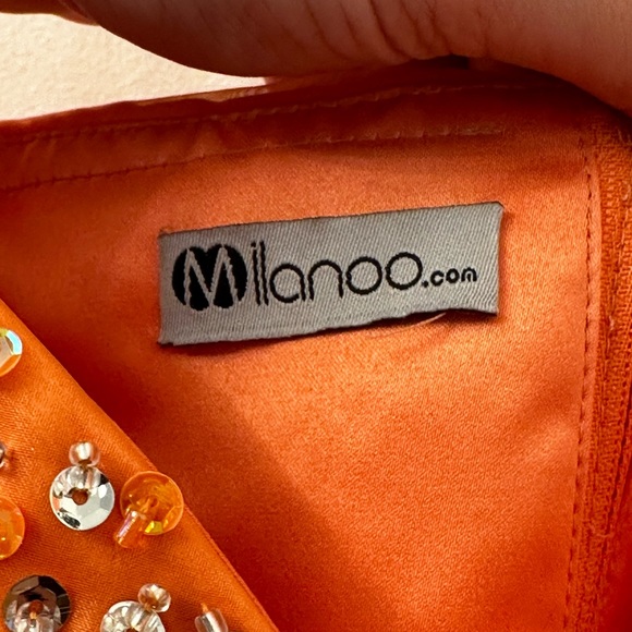 Milano | Dresses | Milano Orange Mermaid Gown | Poshmark